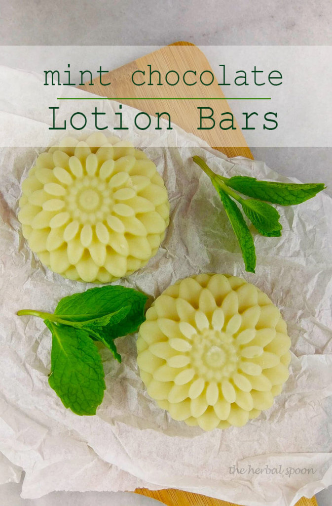 Silky Chocolate Mint Lotion Bar Recipe - The Herbal Spoon